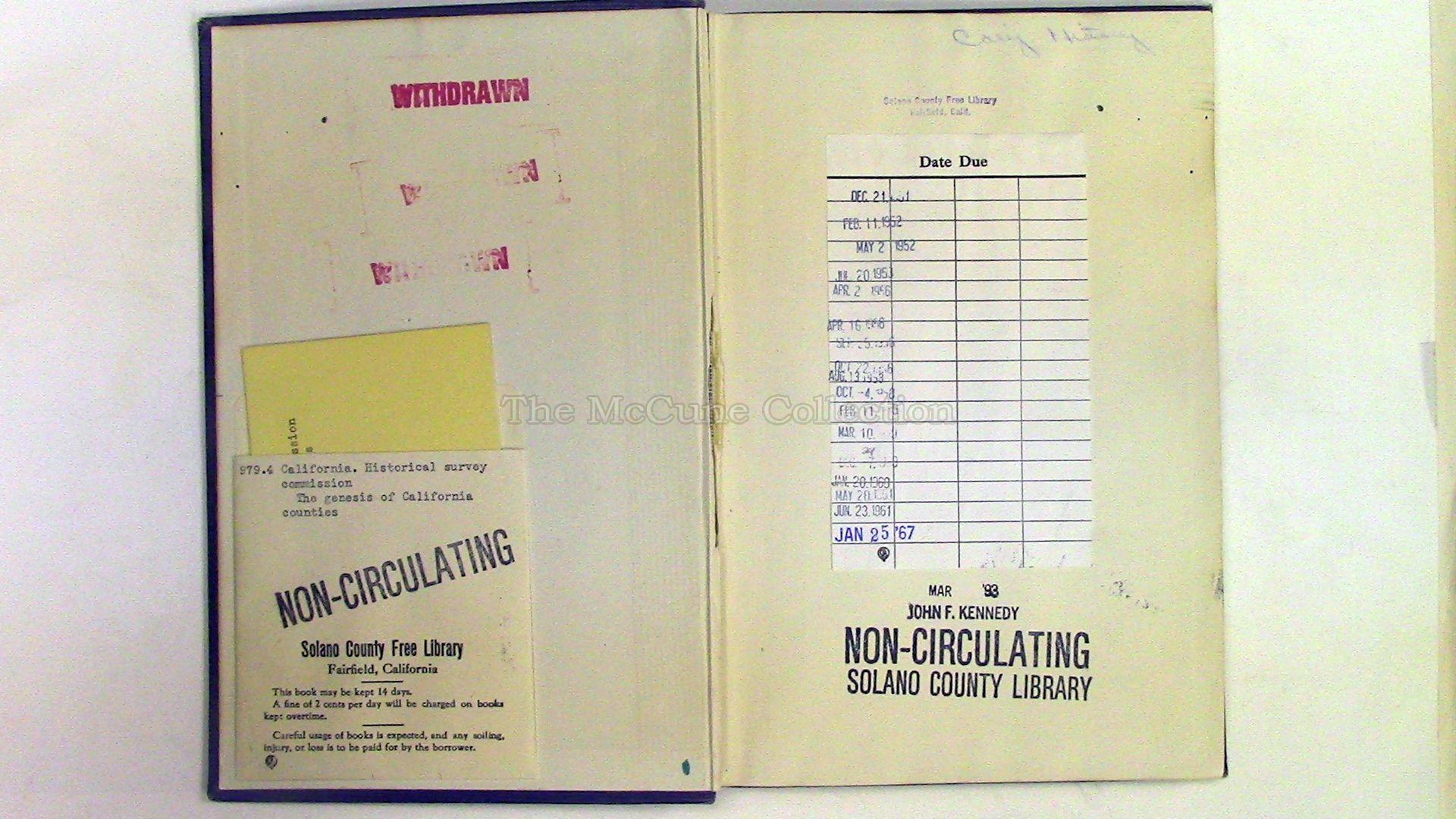The Genesis of California Counties • The McCune Collection